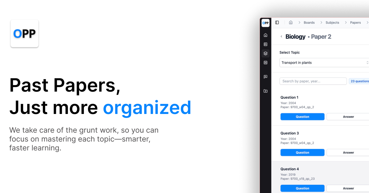 Exam Paper Generator added - Open Past Paper